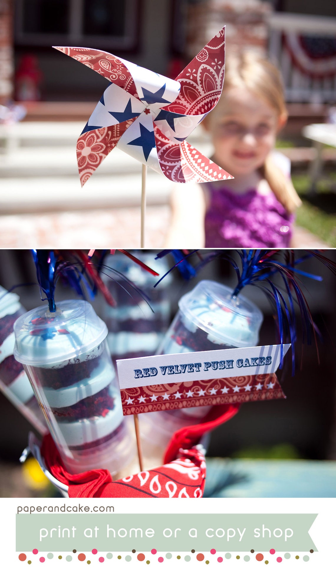 Red White & Blue Patriotic PRINTABLE Party Collection You - Etsy