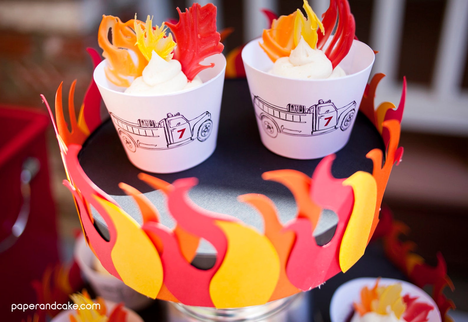 Fire Birthday Party PRINTABLE Flame TEMPLATES, Diy Cutouts for ...