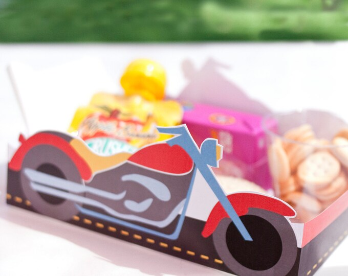 Motorcycle Printable LUNCH / SNACK TRAY Instant - Etsy