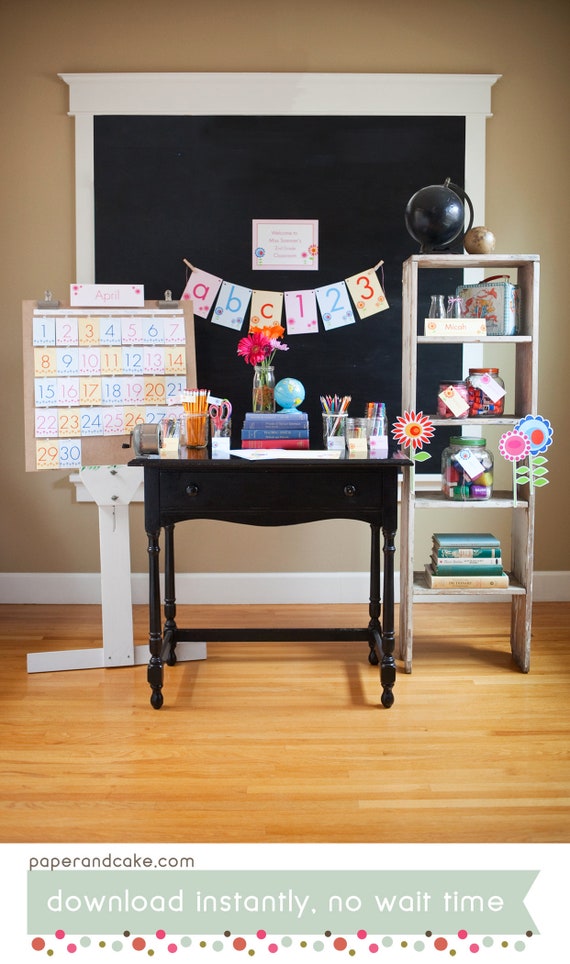 Spring Flowers Classroom PRINTABLE | Teacher Supplies | Bulletin Boards ...