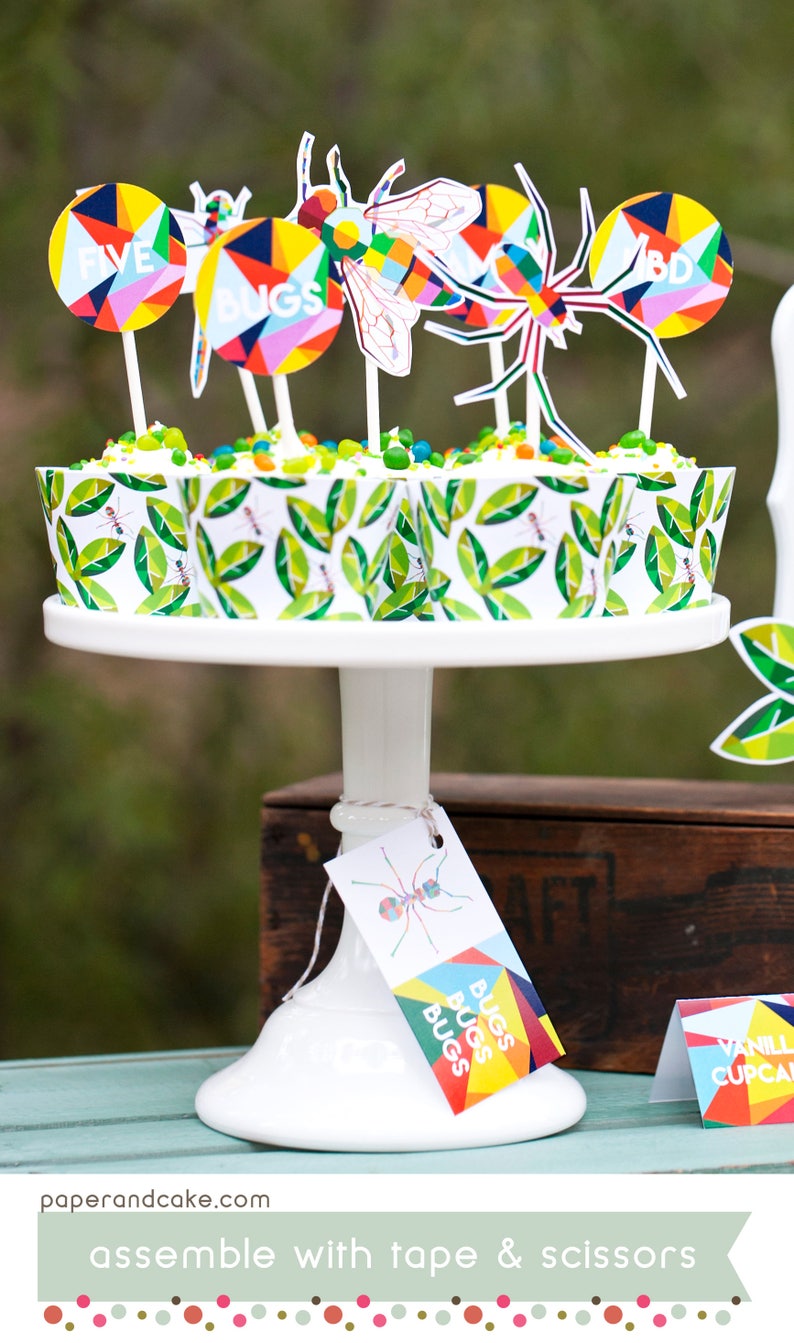 Bugs PRINTABLE Party Decorations Insects Birthday Fly - Etsy
