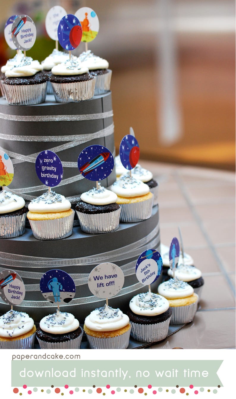 Space Rocket Ship PRINTABLE Party Decorations Astronaut - Etsy