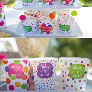 Rainbow Polka Dot PRINTABLE Party Decorations | Colorful Confetti Dots ...