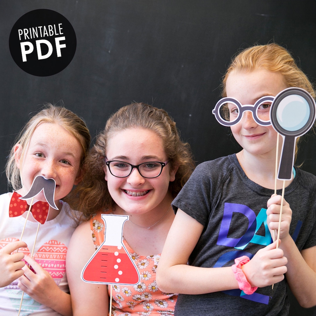 Science PRINTABLE Photo Booth Props, Chemistry Beakers, Flasks, Test ...