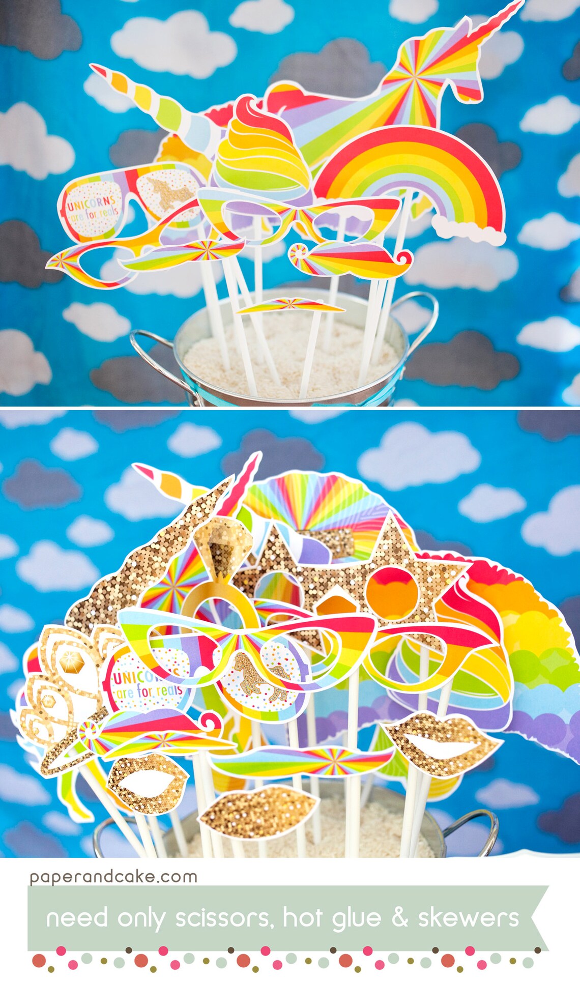 21 Rainbows and Unicorns Printable PHOTO BOOTH PROPS - Etsy