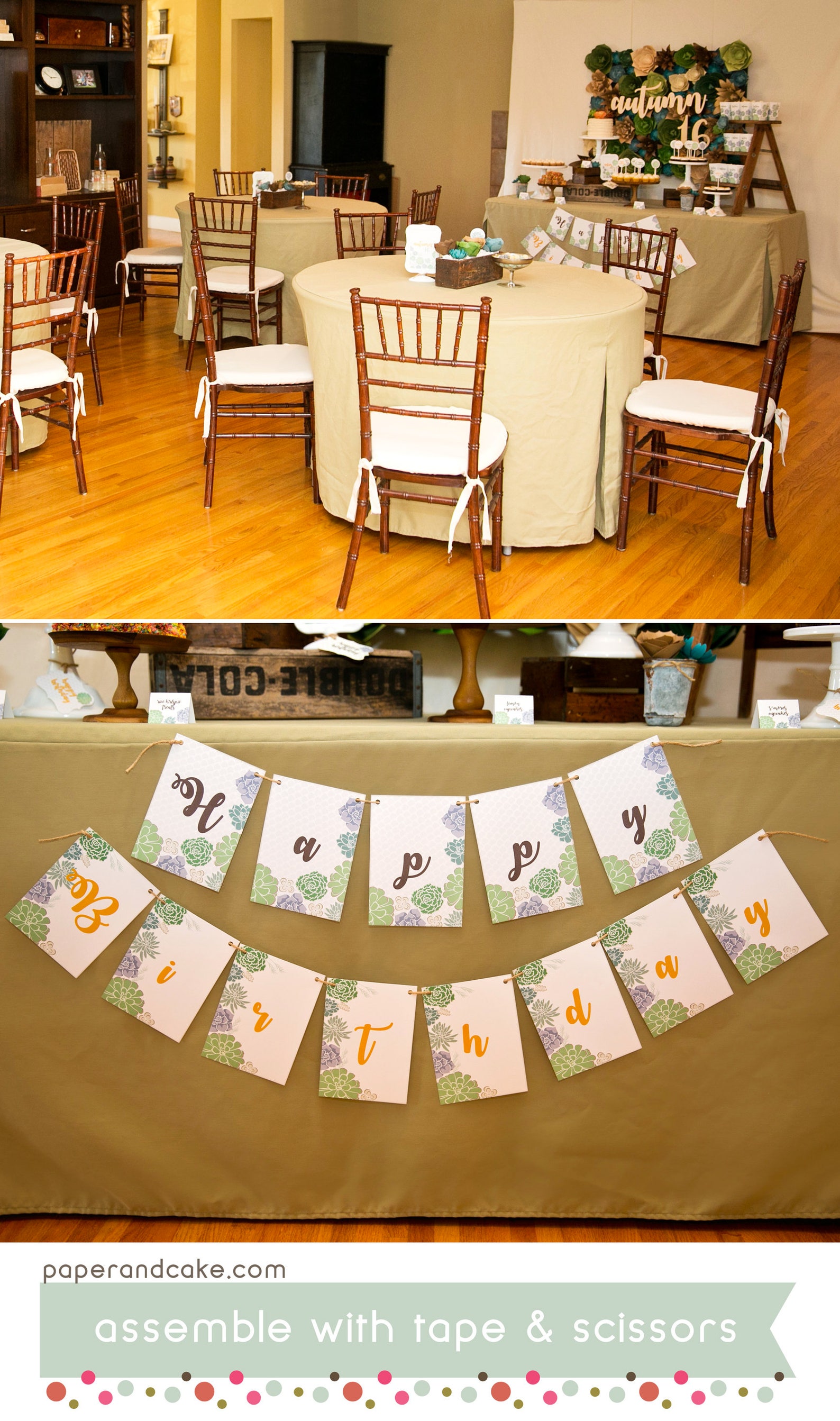 Succulents PRINTABLE Party Decorations Cactus Birthday | Etsy