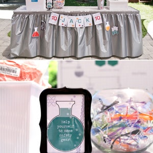 Science PRINTABLE Party Decorations, Chemistry Lab Birthday - EDITABLE ...