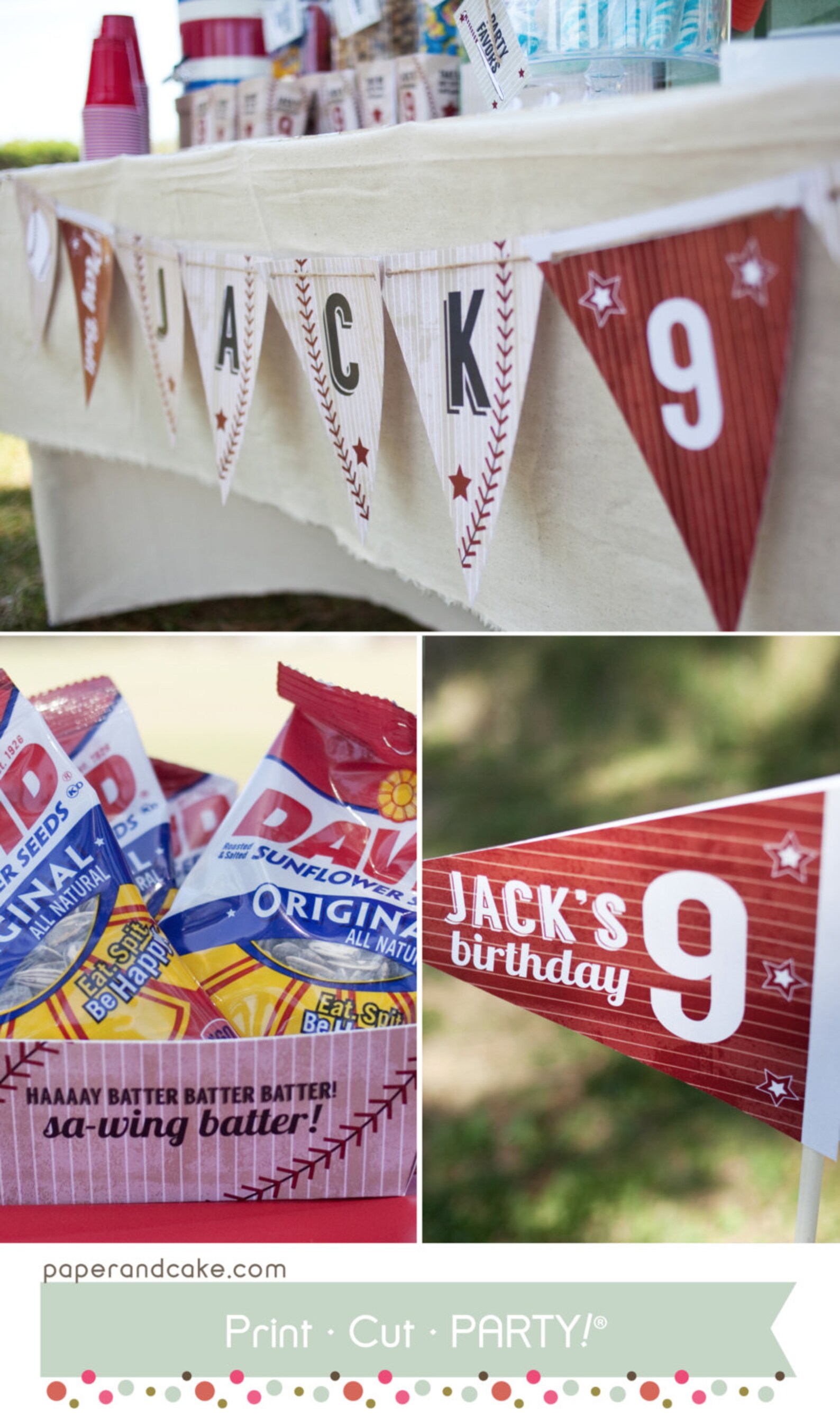 Baseball Birthday PRINTABLE Party Decorations EDITABLE TEXT | Etsy