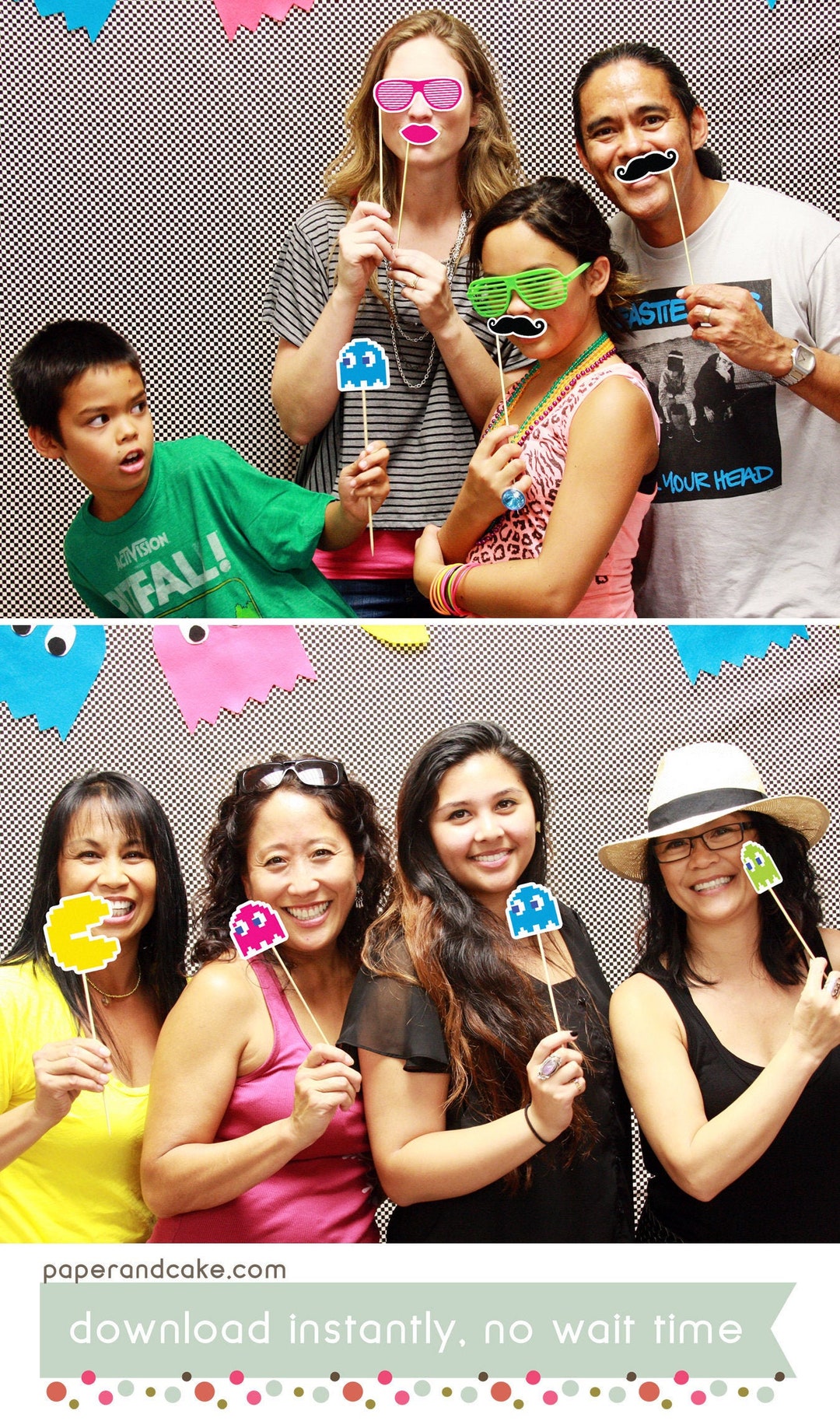 27 Retro 80s PRINTABLE Photo Booth Props, Gen X Party Centerpieces Cake ...