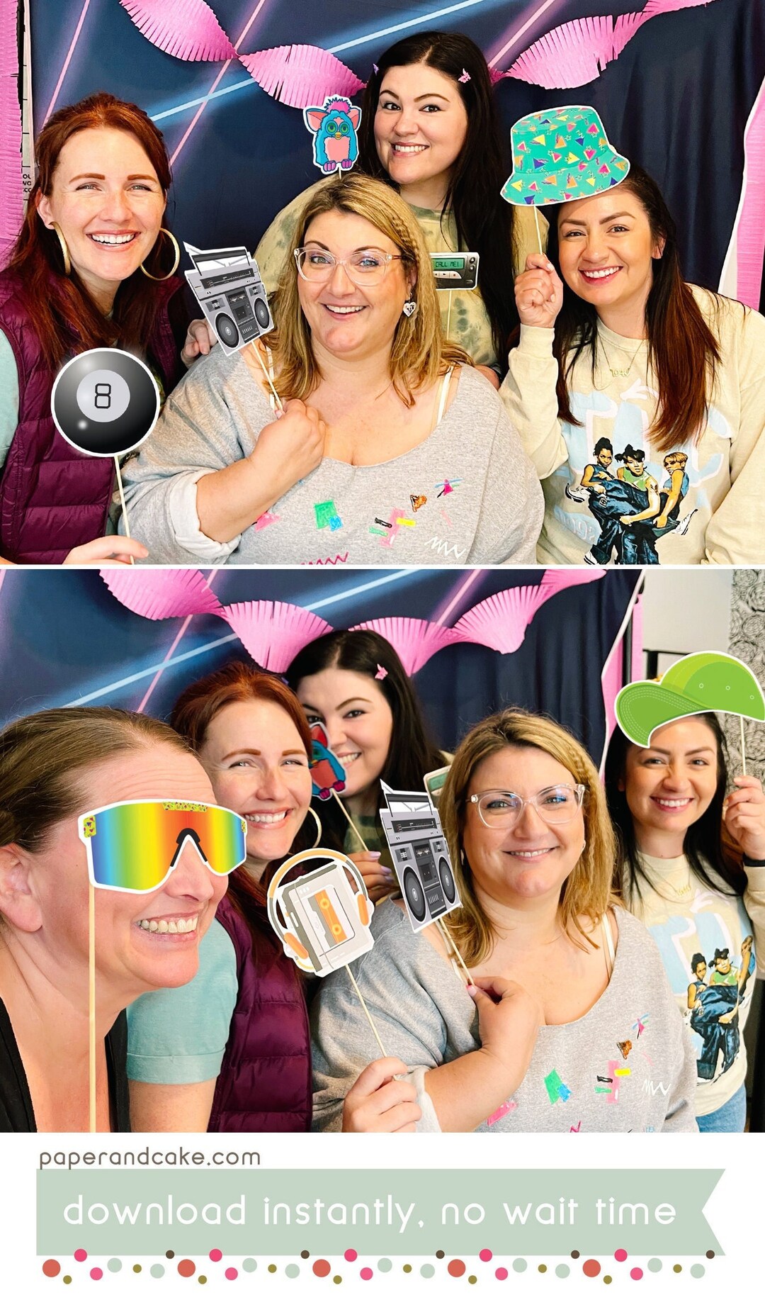 21 Nineties PRINTABLE Photo Booth Props, 90s Millennial Party ...