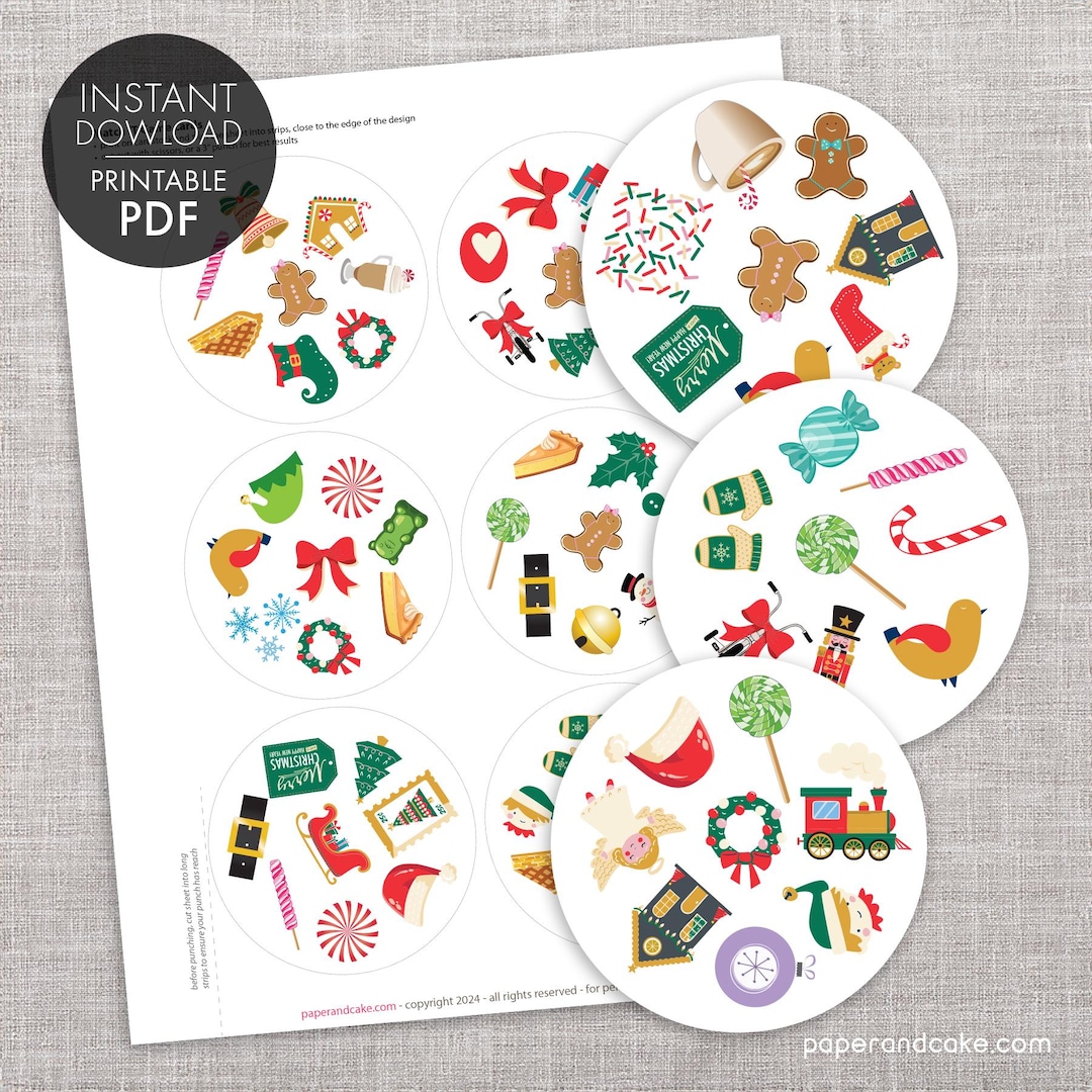 Christmas PRINTABLE Card Game MATCH IT Activity 5 Ways to Play, 55 ...