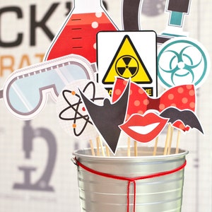16 Science PRINTABLE Photo Booth Props, Chemistry Beakers, Flasks, Test ...