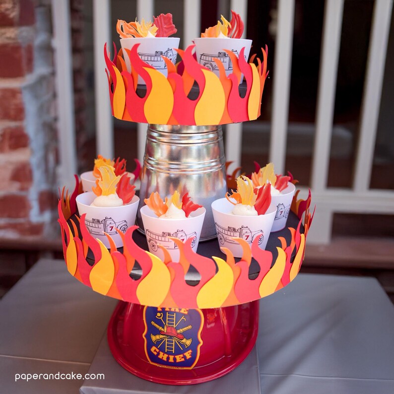Firetruck PRINTABLE Birthday Party Decorations | Fire Fighter Fire ...