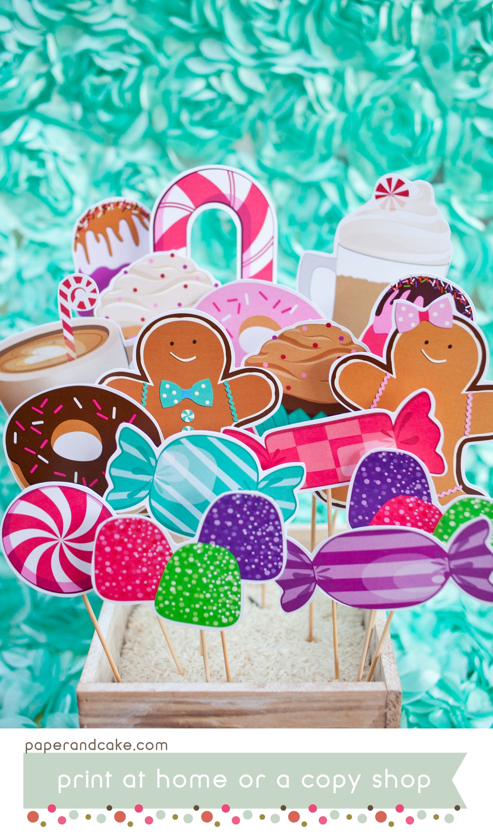 22 Candyland Printable PHOTO BOOTH PROPS Gumdrops | Etsy