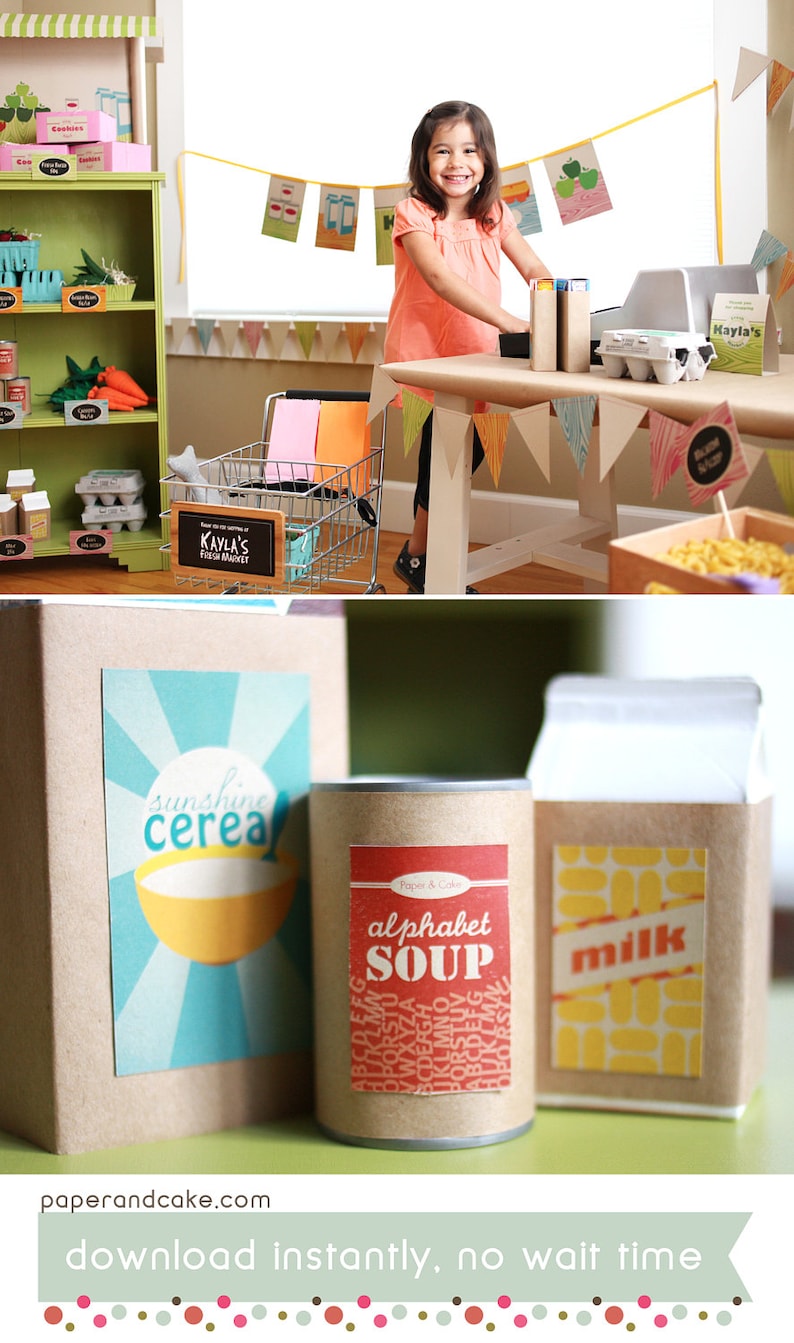 Grocery Store Birthday | Farmers Market Party | Pretend Play PRINTABLE ...