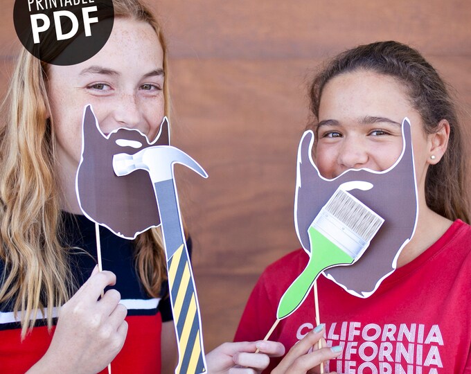 Construction and Tools Photo Booth Props - Perfect for a Themed ...