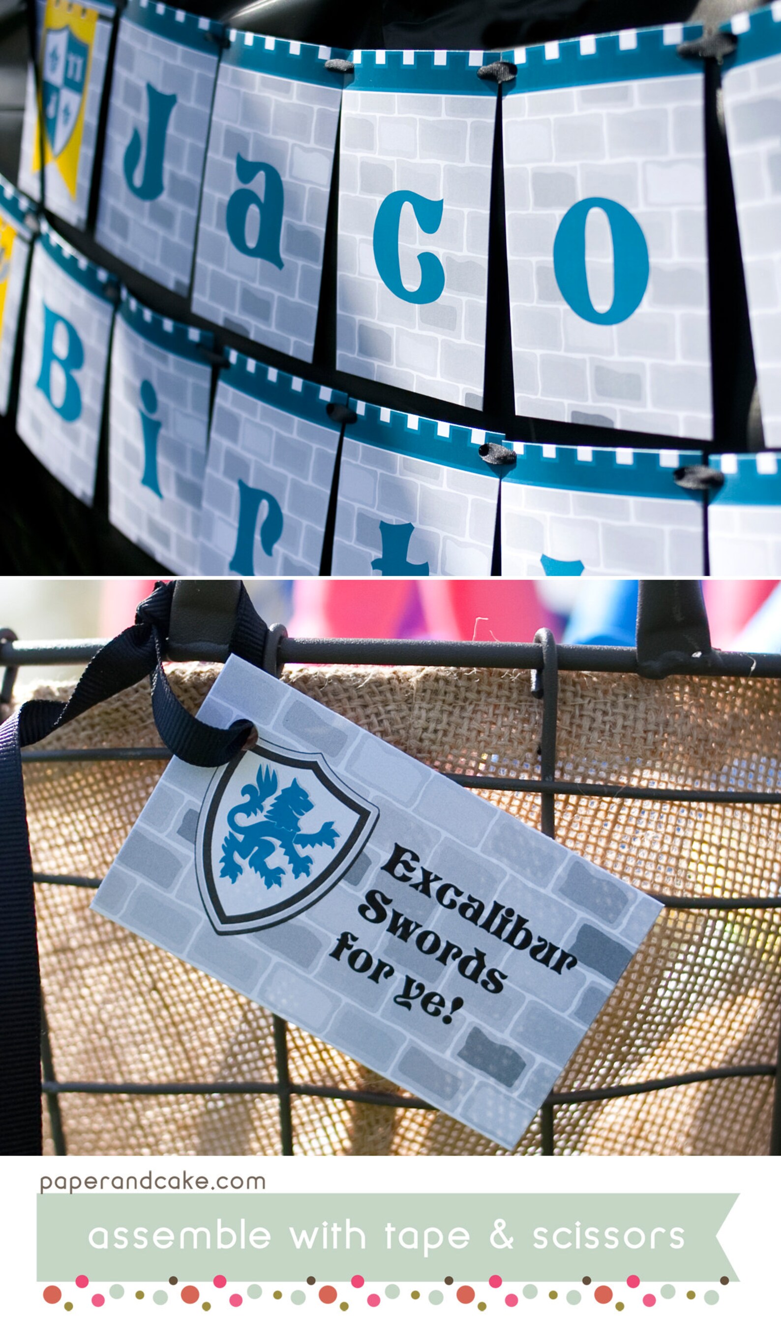 Medieval Knights Birthday Castle Tower Birthday PRINTABLE - Etsy