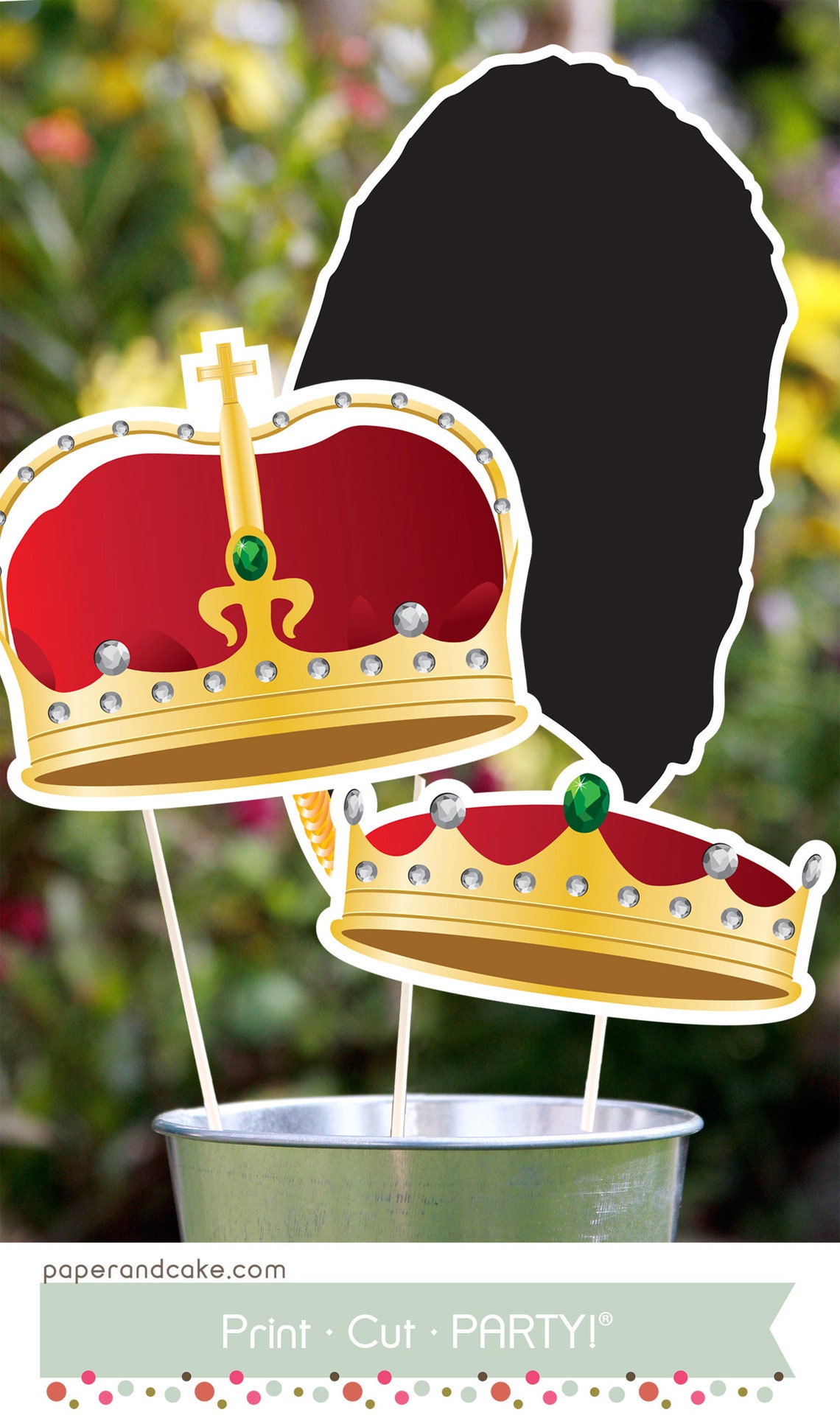 24 British PRINTABLE Photo Booth Props, London Photo Booth, Royal ...