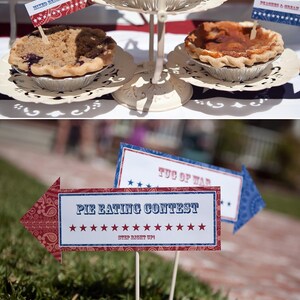 Red, White & Blue Patriotic PRINTABLE Party Collection - You Customize ...