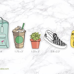 5 VSCO Girl Stickers Blended Coffee Instant Camera Swedish - Etsy