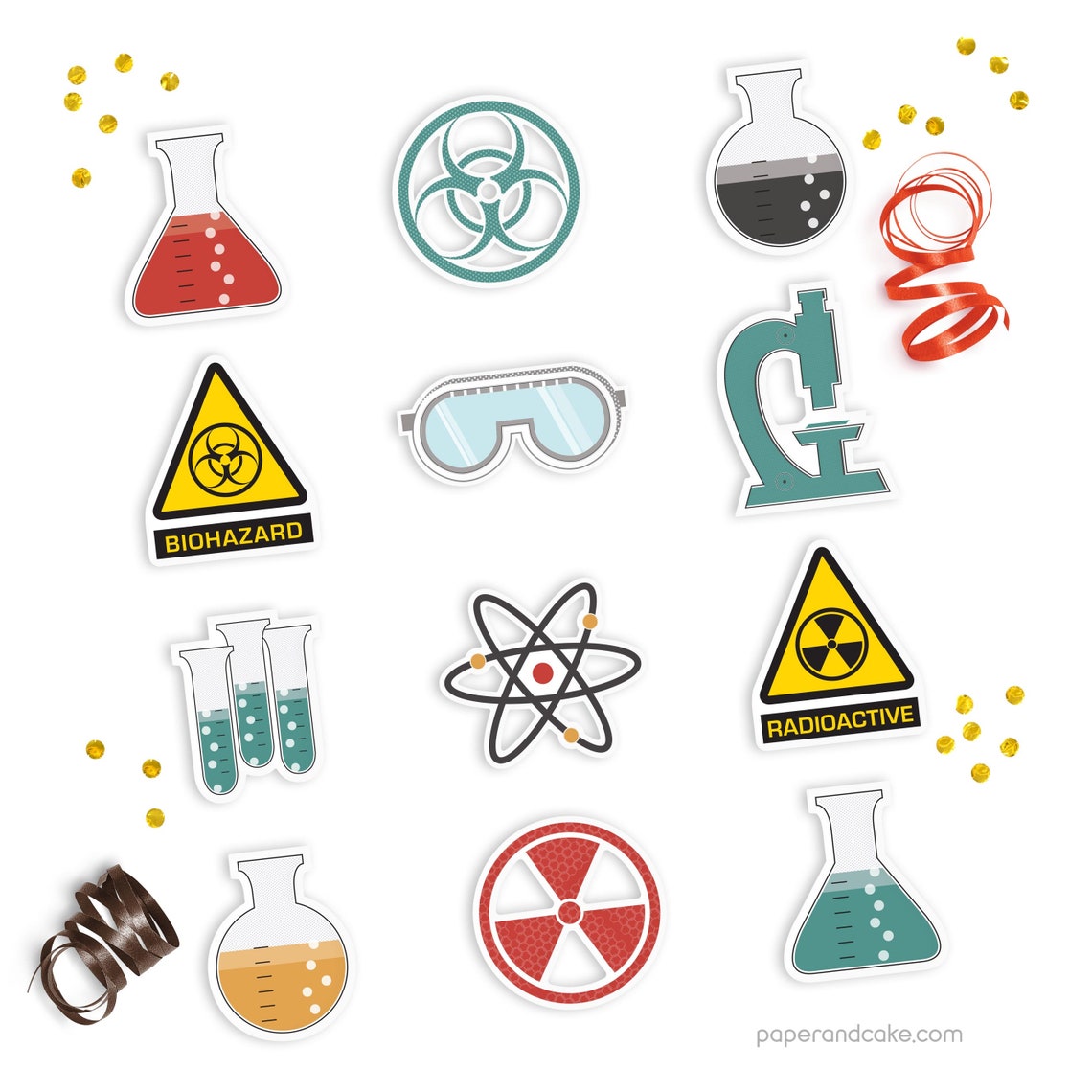 12 Science Cupcake Toppers Chemistry Birthday Treat Picks | Etsy