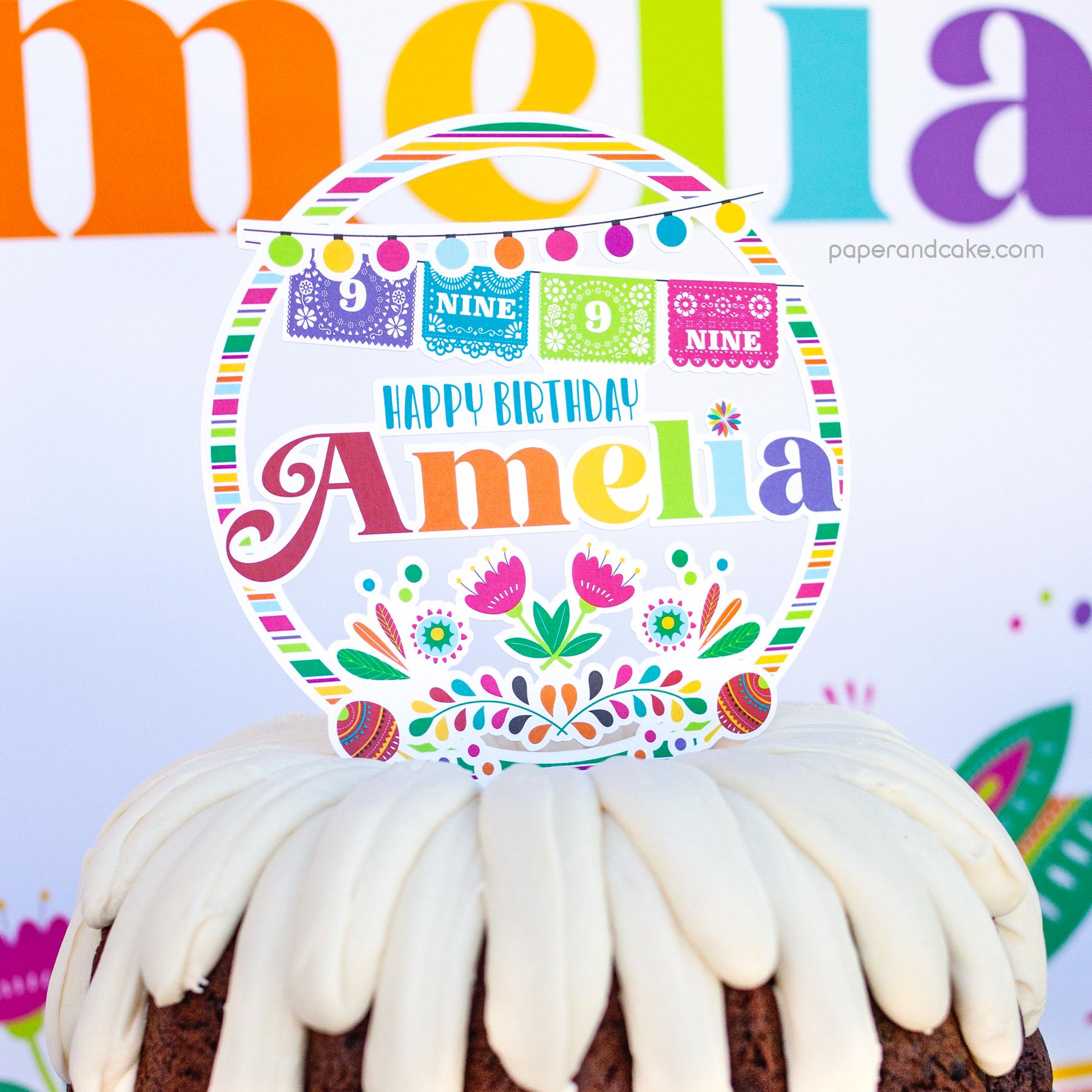 Rainbow Fiesta Cake Topper, Cinco De Mayo, First Birthday Party Treat ...