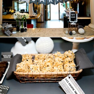 Black and White PRINTABLE Party Decorations - EDITABLE TEXT >> Instant ...