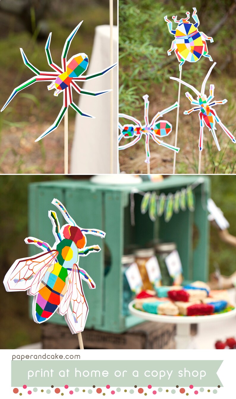 Bugs PRINTABLE Party Decorations Insects Birthday Fly - Etsy