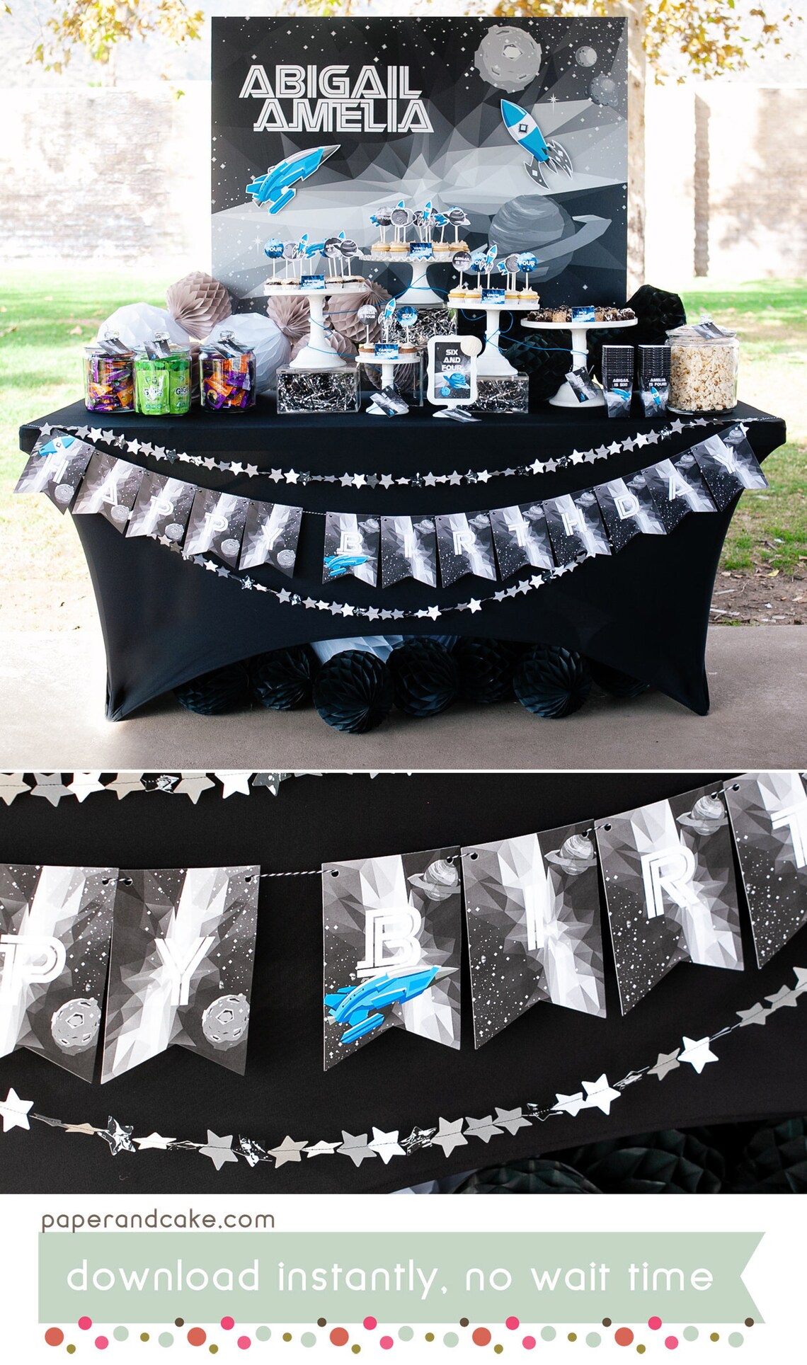 Galactic Battle PRINTABLE Party Decorations Outer Space Wars - Etsy