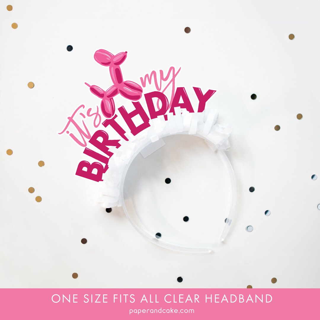 Balloon Animal Tiara, Birthday Party Crown, Pink or Purple Headband ...