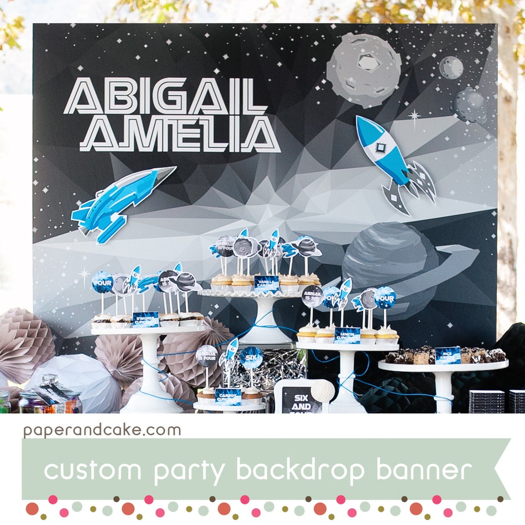 Galactic Battle BACKDROP Poster, Dessert Table Party Banner, Custom ...