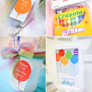 Balloon Rainbow Birthday PRINTABLE Party Decorations - EDITABLE TEXT ...