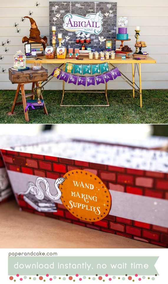 Wizard School PRINTABLE Party Decorations, Witches and Wizardry ...