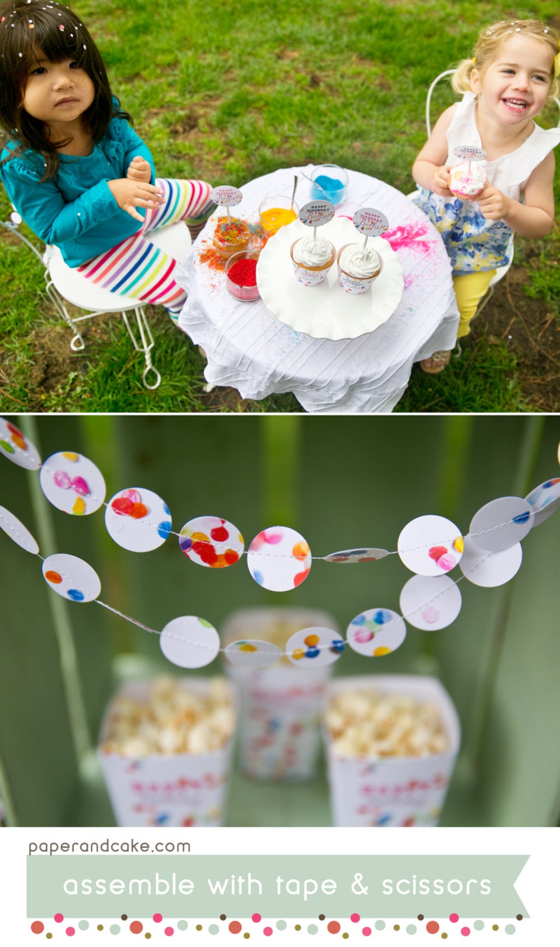 Rainbow Confetti PRINTABLE Party Decorations | First Birthday ...