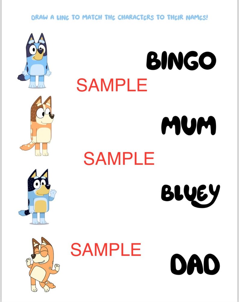 Bluey Activity/coloring Book Printable Fun With Bluey, Bingo, Muffin ...