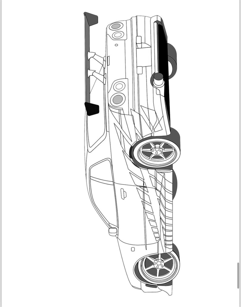 Printable JDM Cars Coloring Pages, Japanese Domestic Market Art ...