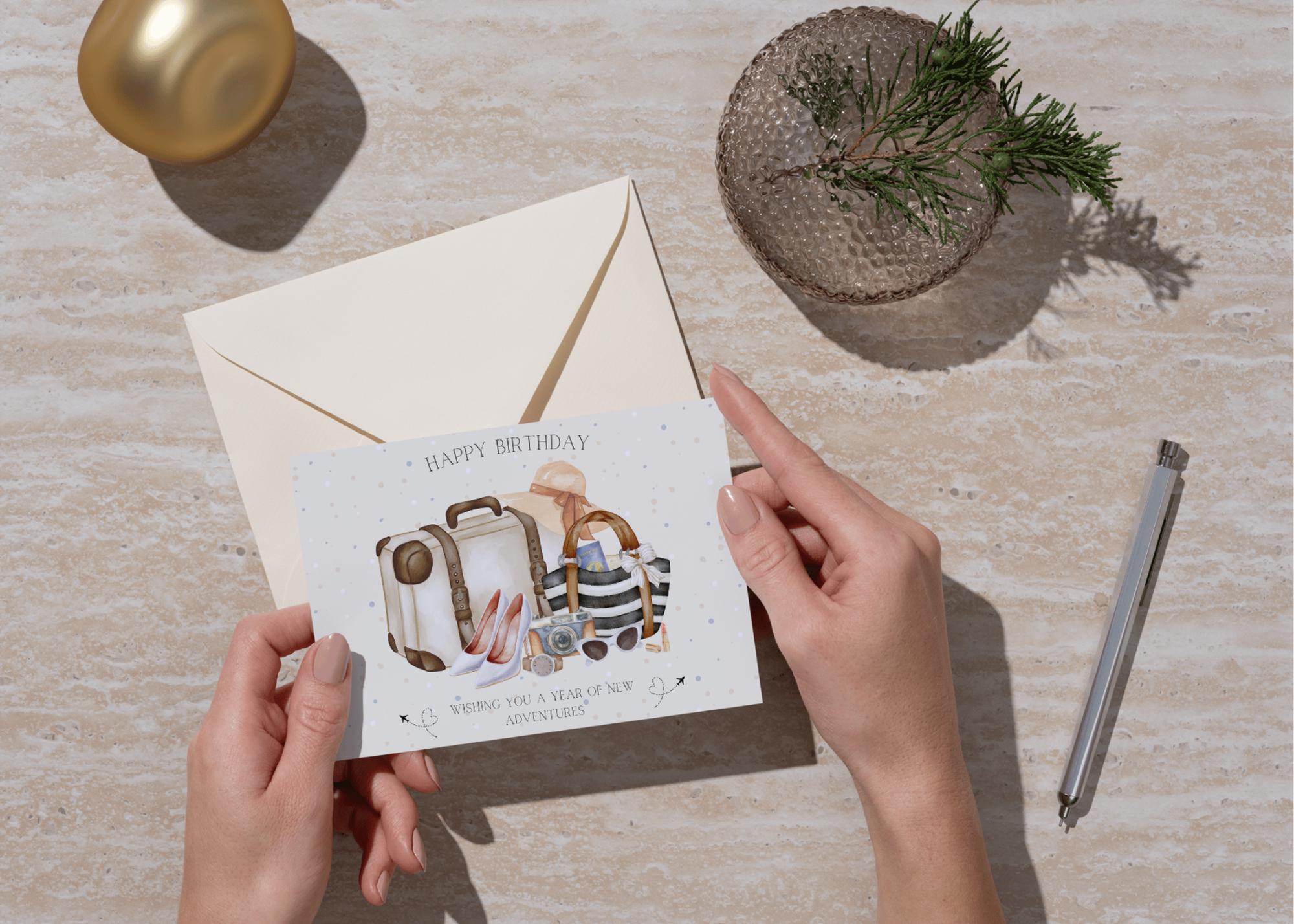 Birthday Vintage Travel Themed Cute and Classy Happy Birthday Wishing ...