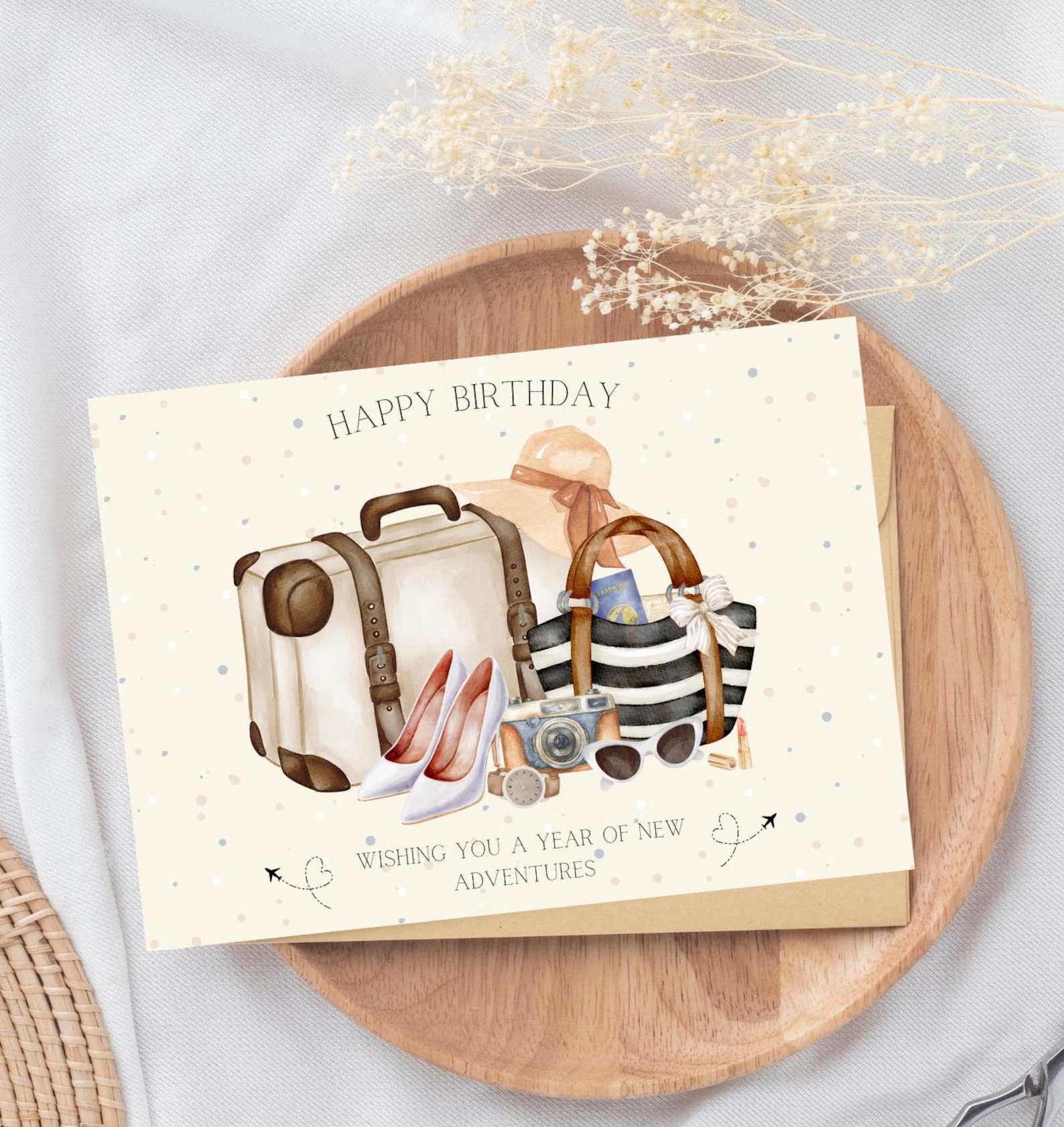Birthday Vintage Travel Themed Cute and Classy Happy Birthday Wishing ...