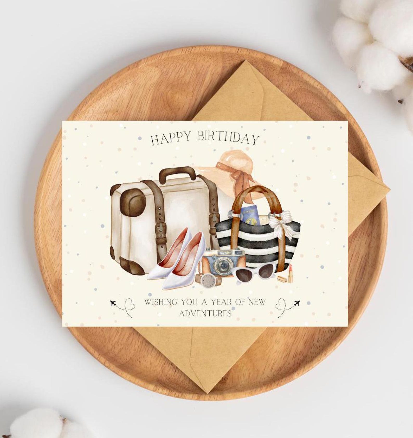 Birthday Vintage Travel Themed Cute and Classy Happy Birthday Wishing ...