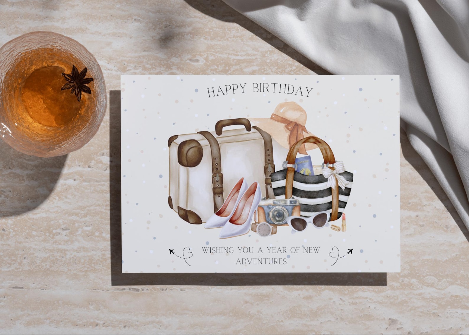 Birthday Vintage Travel Themed Cute and Classy Happy Birthday Wishing ...
