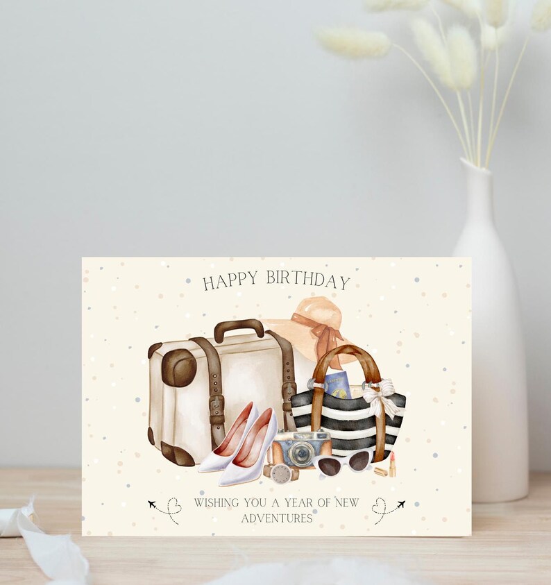 Birthday Vintage Travel Themed Cute and Classy Happy Birthday Wishing ...