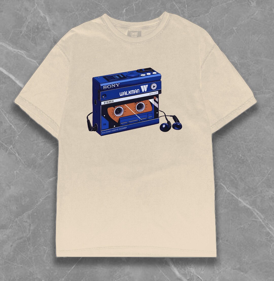 Retro Walkman Boombox T-shirt, Vintage Music Lover Tee, 80s Nostalgia ...