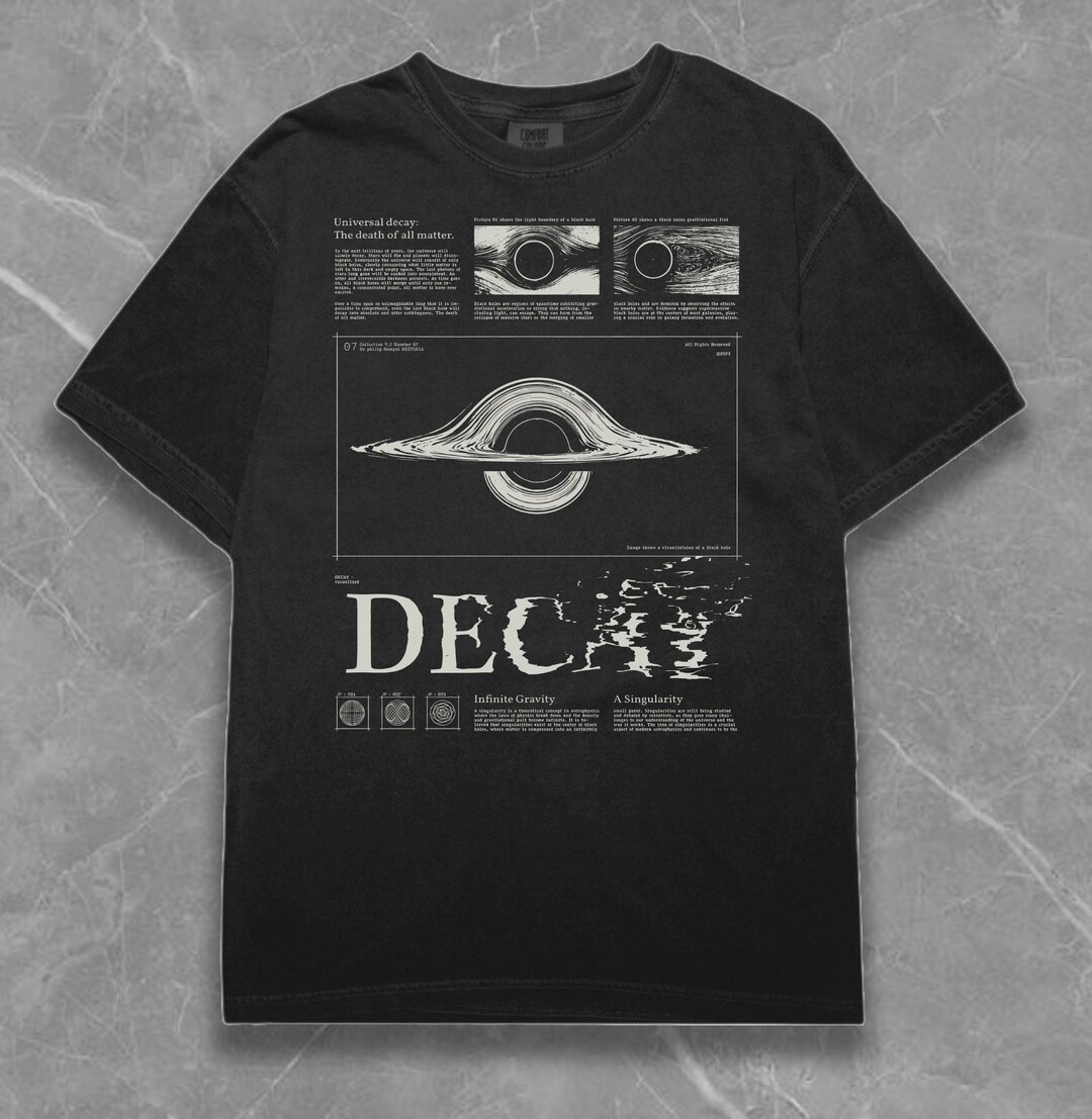 Black Hole Decay T-shirt, Cosmic Universe Graphic Tee, Space Science T ...