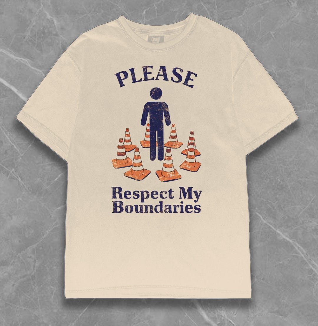 Funny Please Respect My Boundaries T-shirt, Y2K Streetwear Tee, Vintage ...