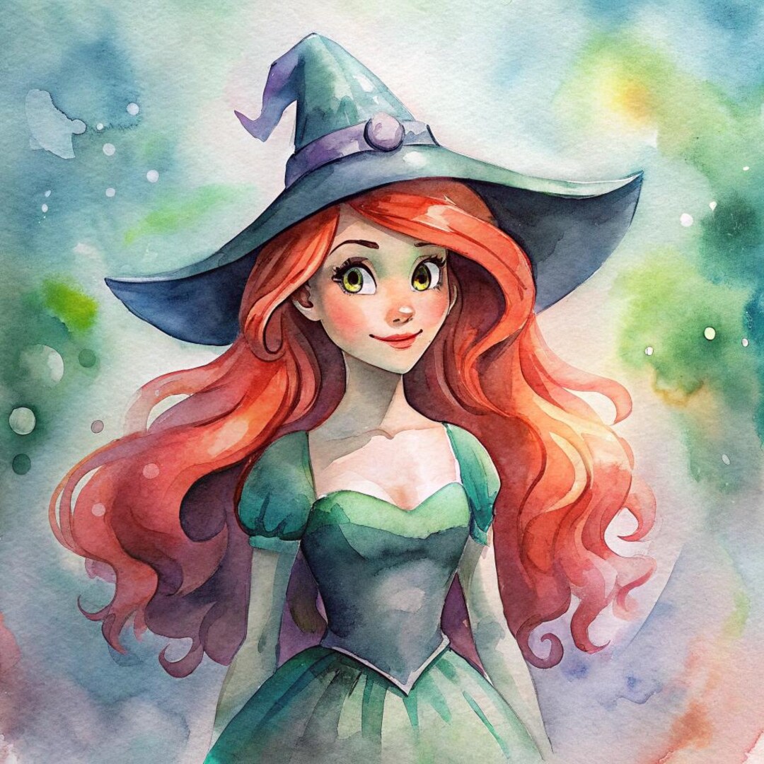 Watercolor Princess Witches Bundle PNG - Etsy