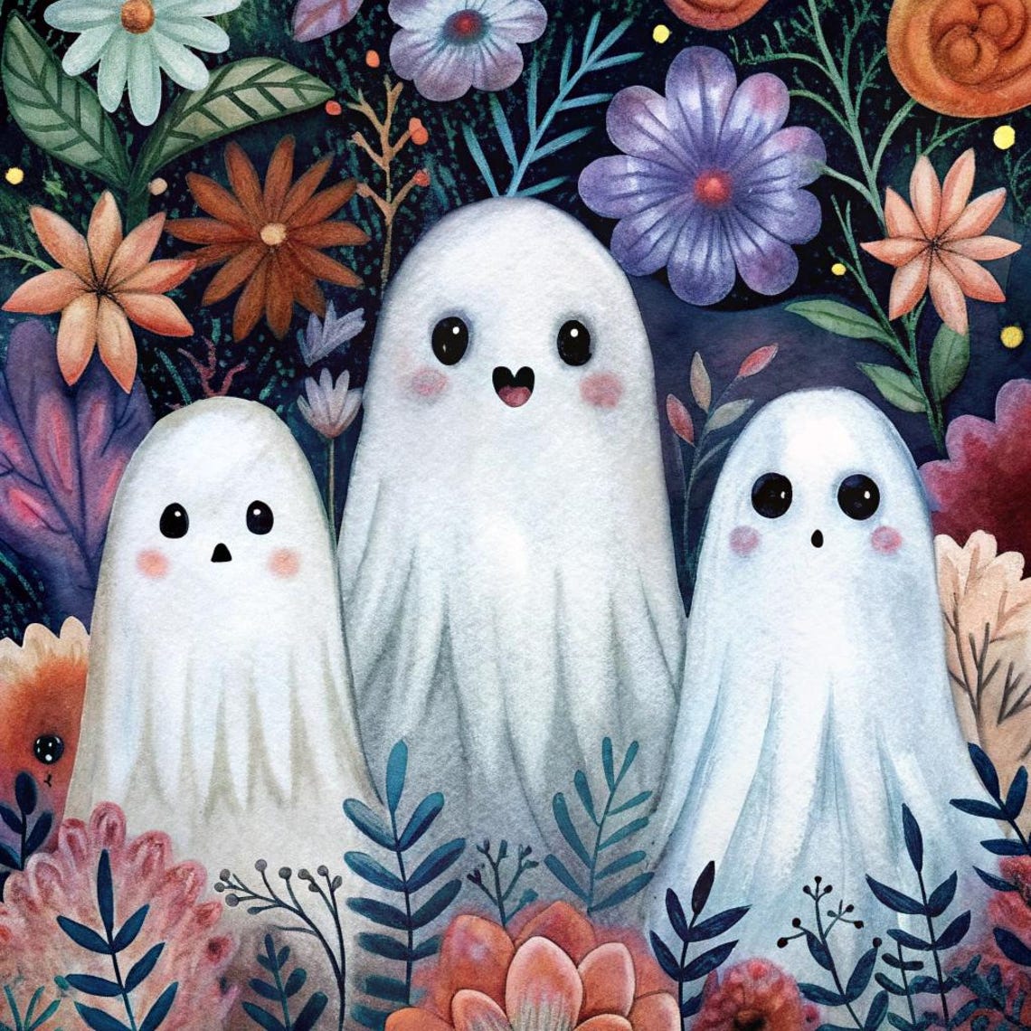 Whimsical Ghost PNG - Etsy