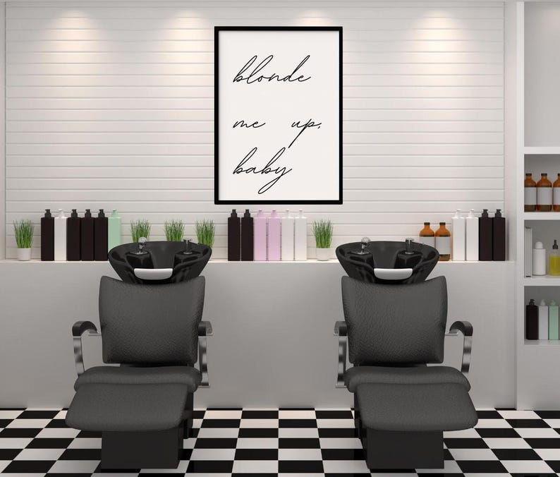 Hair Salon Decor Beauty Salon Decor Fashion Art Gift for Hair Stylist ...