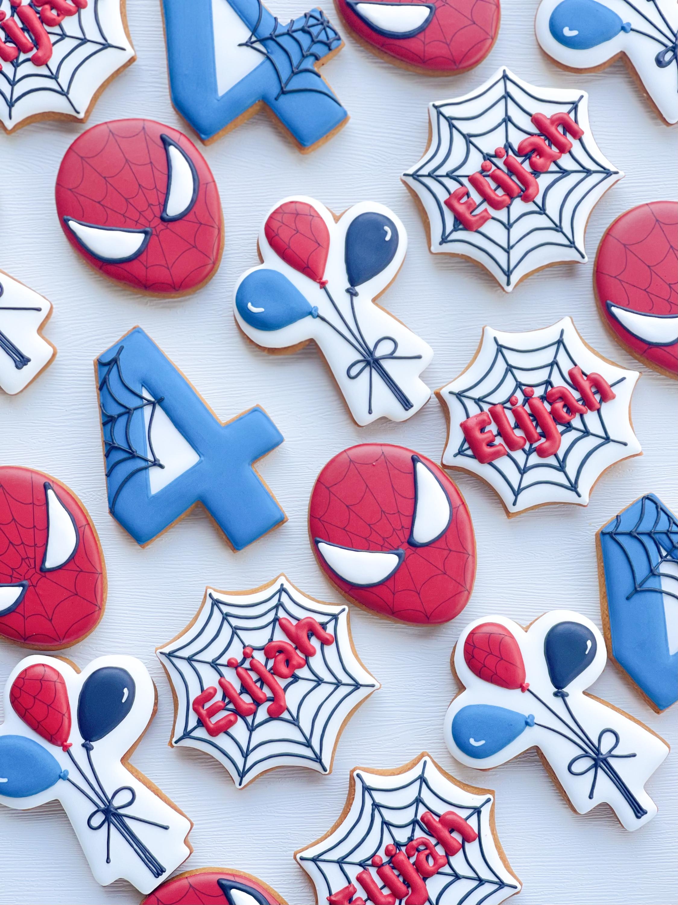 Cookies Decorated Cookies Spider Man Cookies Boys Birthday Cookies - Etsy
