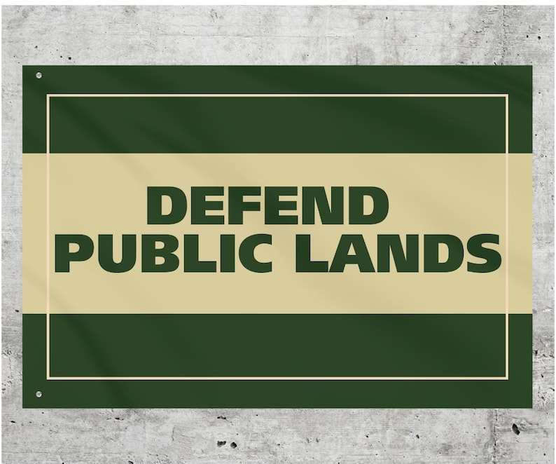 Defend Public Lands Protest Flag | Environmental Activism Protest ...