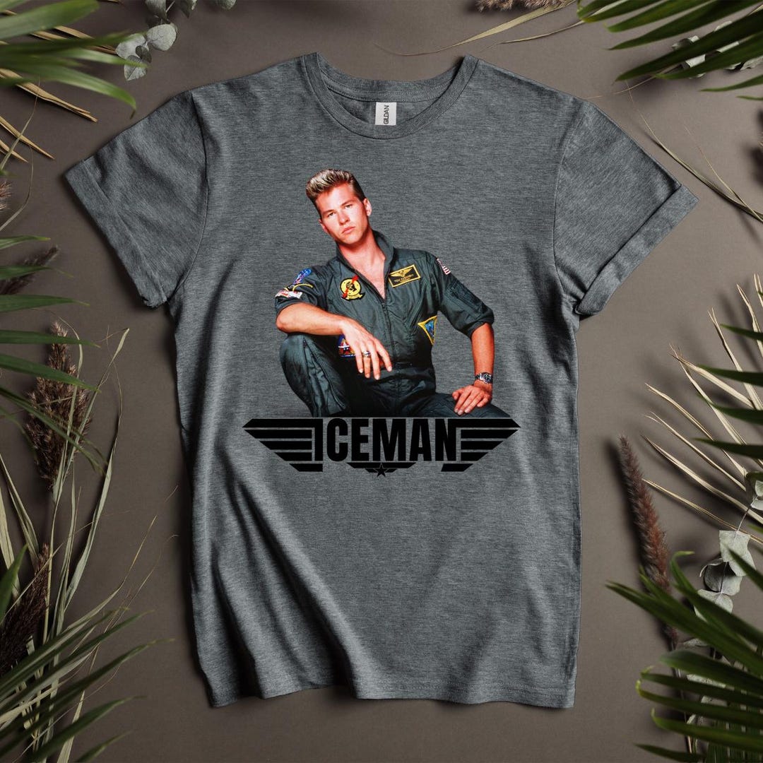 Top Gun Iceman Shirt | Val Kilmer 80s Fighter Pilot Tee | Vintage ...